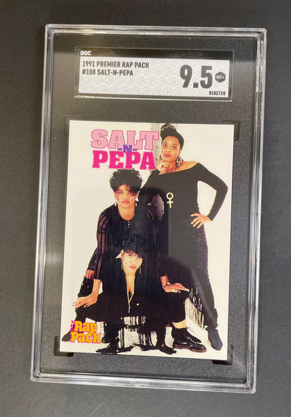 1991 The Rap Pack Salt N Pepa #108 SGC 9.5 MINT+ – Eastside Collectables